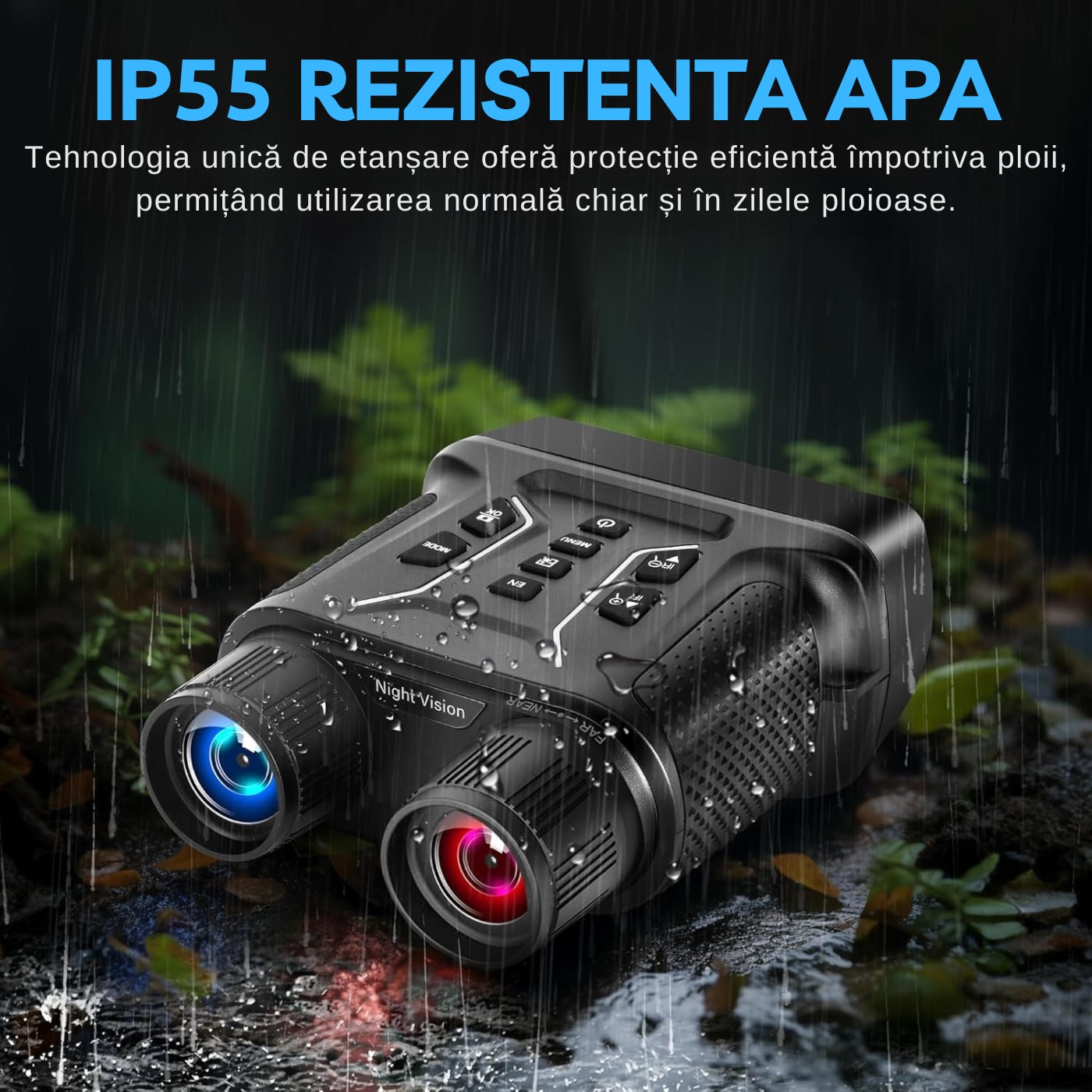 Binoclu KLASTEP cu vedere nocturna digitala 4K, zoom 8X, ecran HD 4.55 ...