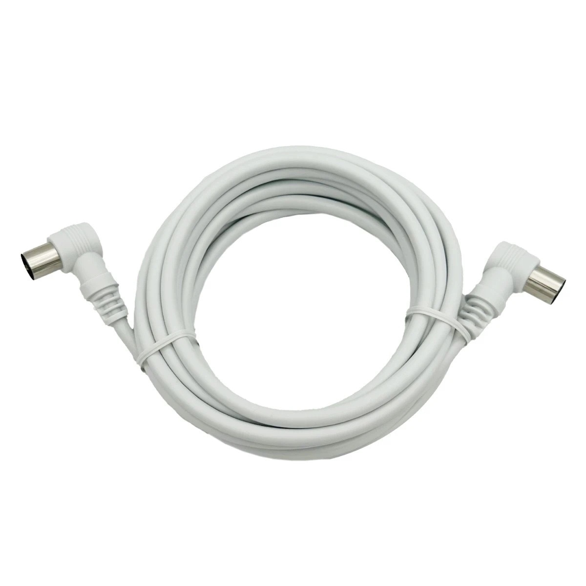 Cablu coaxial conectare TV, 3 metri, conectori 90° Tata-Tata, pentru ...