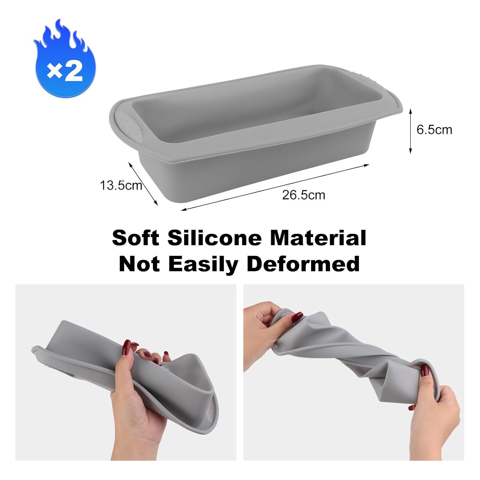 Set 2 Tavi de copt cozonac, Hokitpro, Tava copt silicon, Matrite de ...