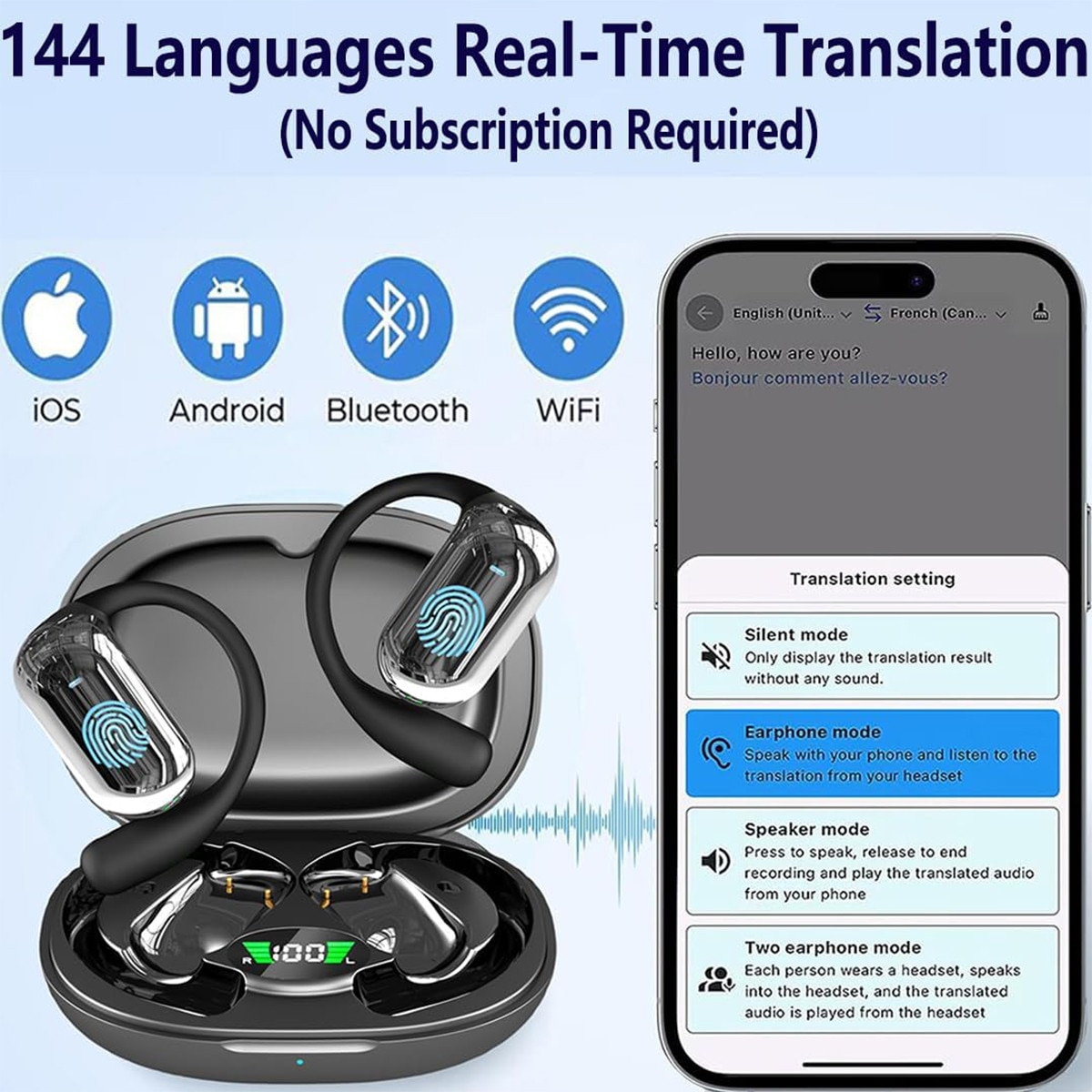 Casti cu inteligenta artificiala pentru traducere, casti cu traducere ...