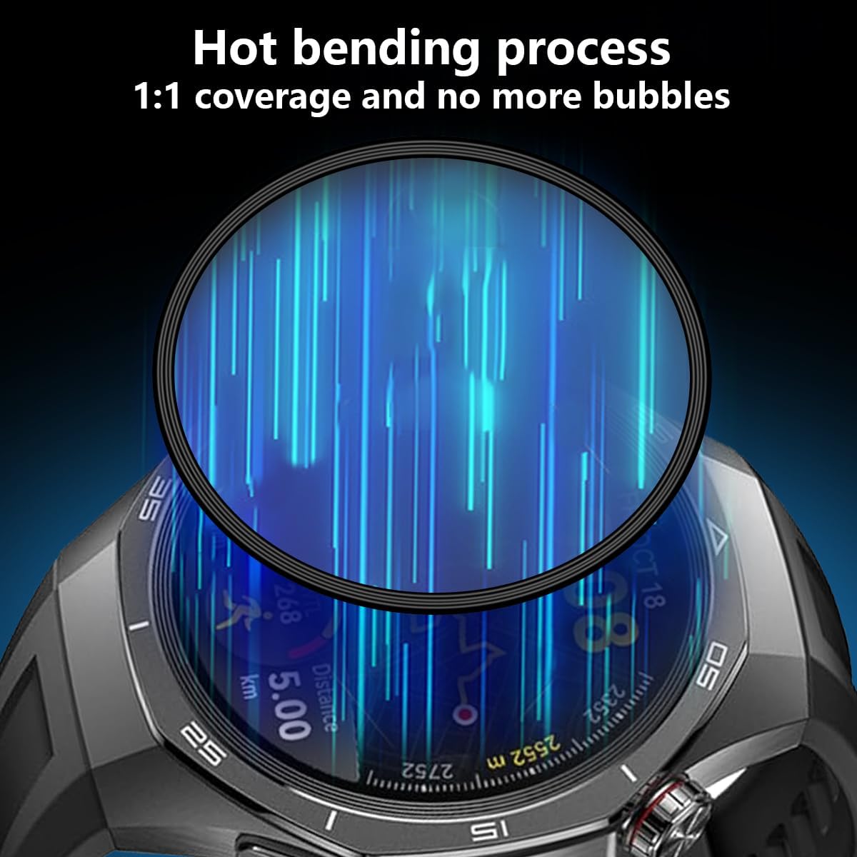 Set 2 protector de ecran pentru Huawei Watch GT 5/GT 5 PRO 46 mm, MDUG, Huawei Watch GT 5/GT 5 ...