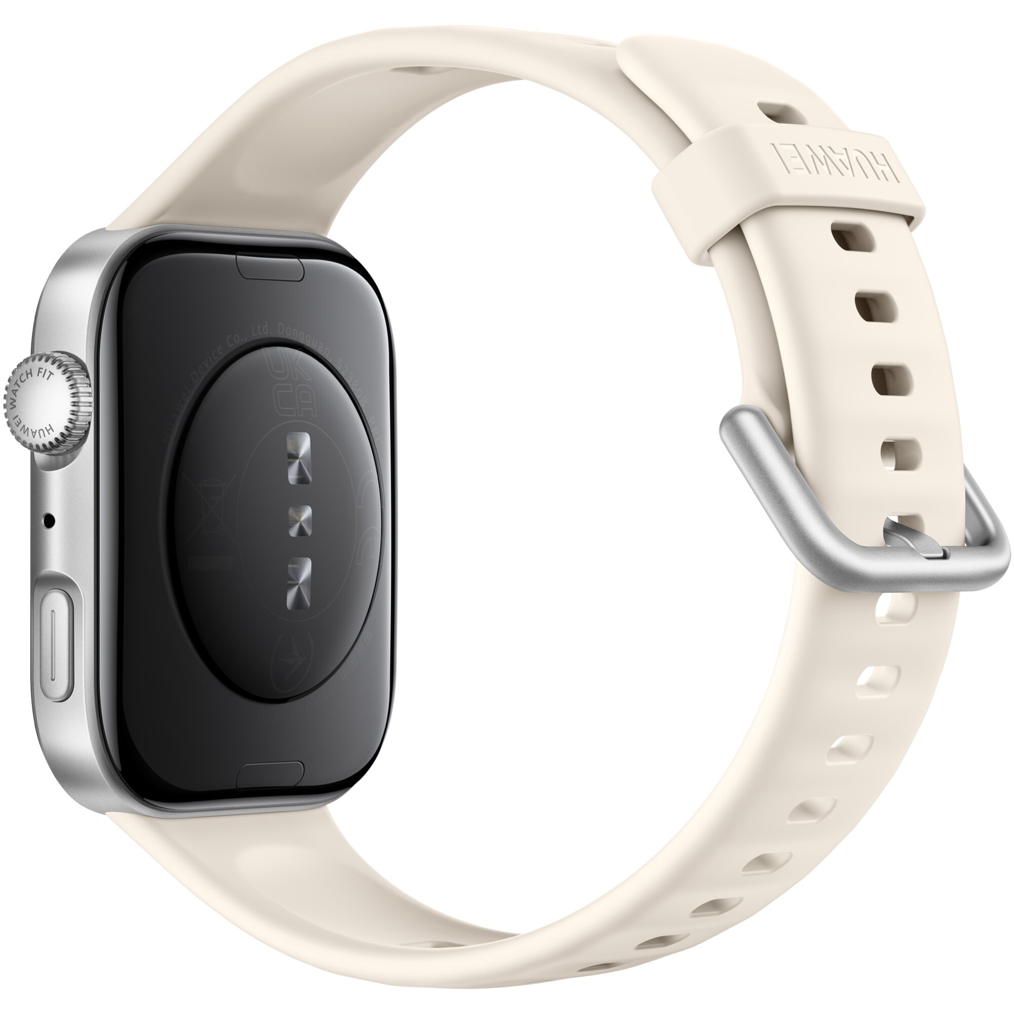 Smartwatch HUAWEI Watch Fit 4, Silver Body with White Fluoroelastomer ...