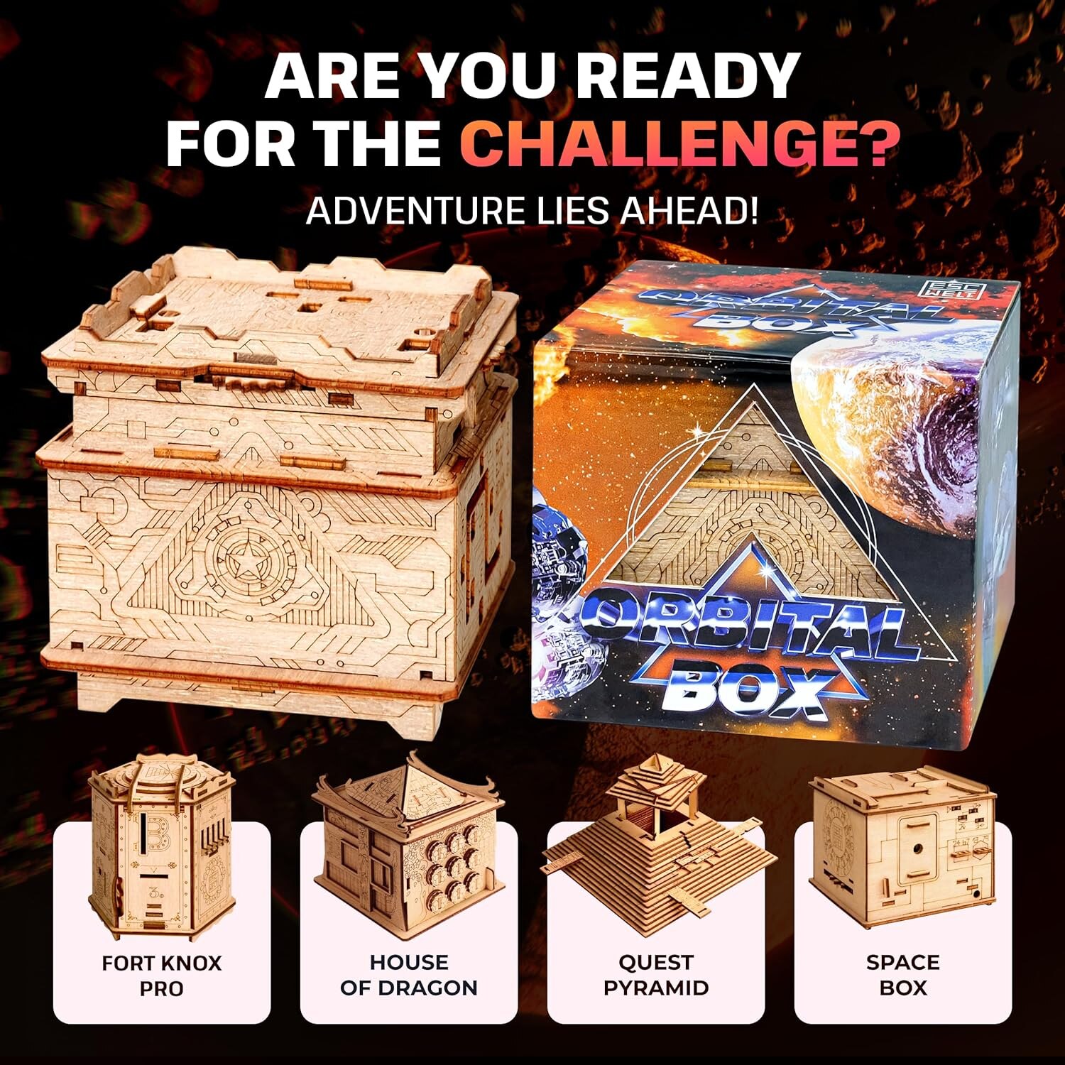 ESC WELT - ORBITAL Box - 3D Puzzle cu compartiment SECRET - Joc de ...