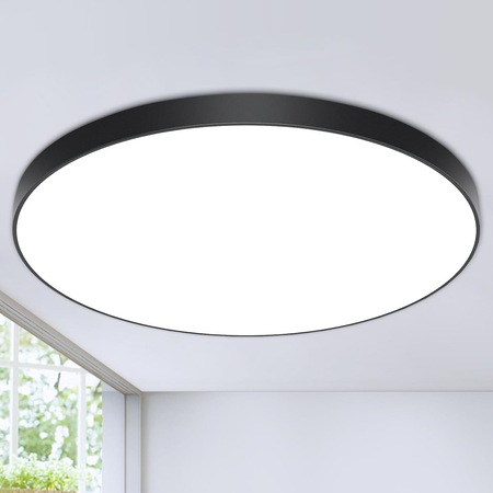 Plafoniera LED 27cm 24W/4000K/2000LM/IP22 Negru Alb Rotund Modern ...