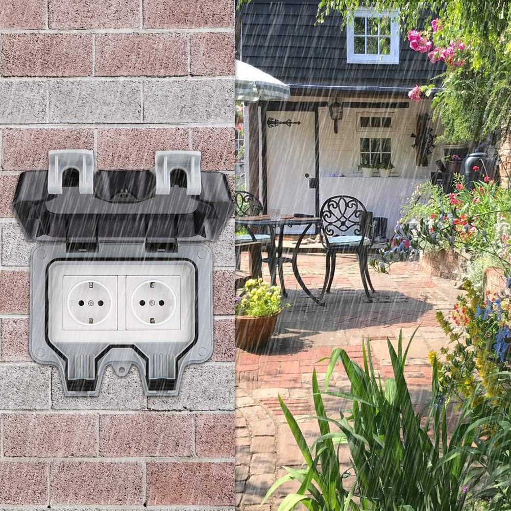 Priza electrica exterior, 6 cm adancime, ABS/PC, impotriva apei si ...