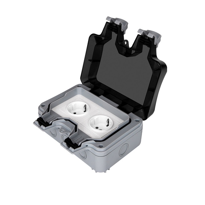 Priza electrica exterior, 6 cm adancime, ABS/PC, impotriva apei si ...