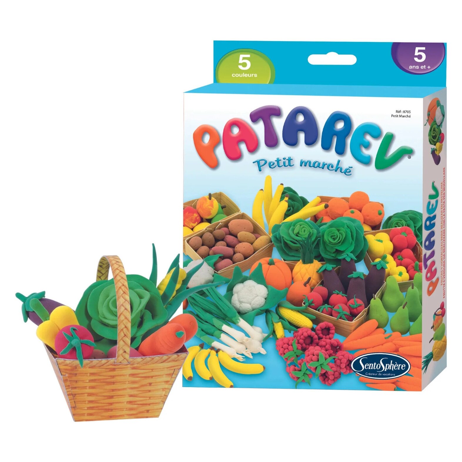 Set de modelare Patarev, Sentosphere, fructe si legume, 8705 - eMAG.ro