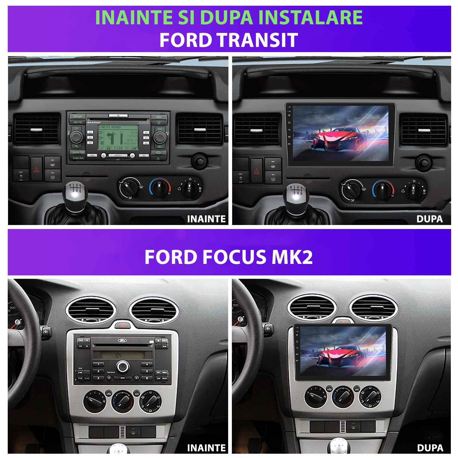 Navigatie Ford Focus Mk2 (2005-2008) / Transit (2009-2016) dedicata ...