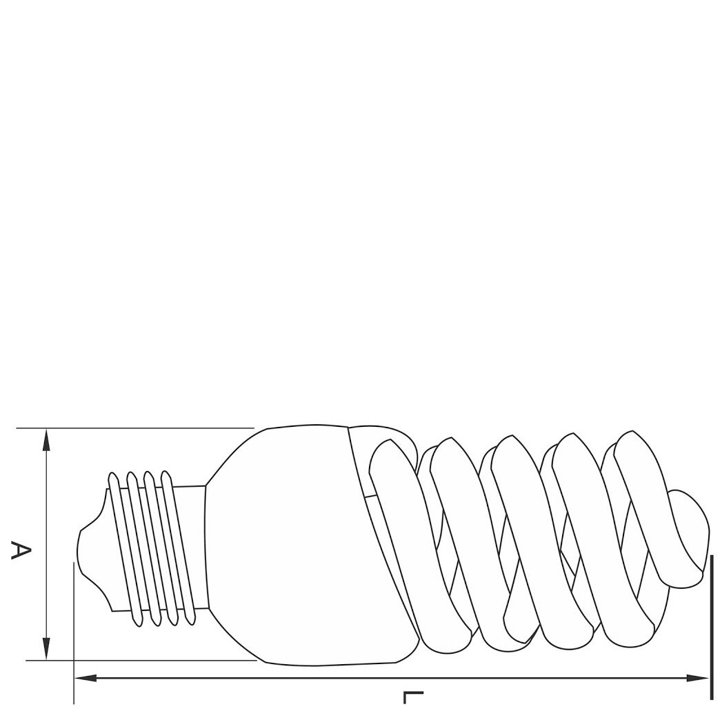 Bec fluorescent Total Green T2, forma spirala, E27, 20W, 10000 ore ...