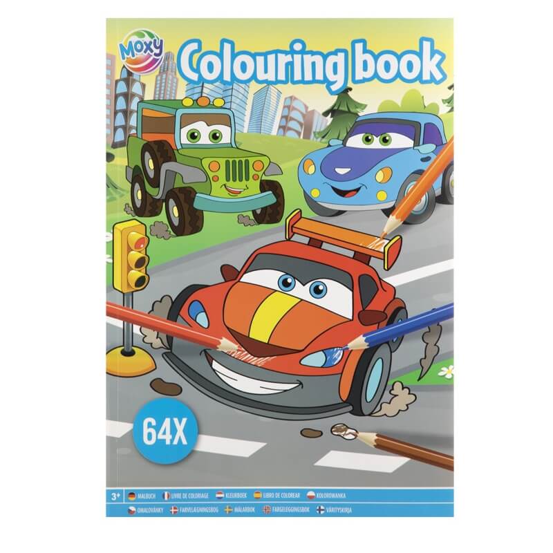 Carte de colorat copii A4 64 pagini - Masini - eMAG.ro
