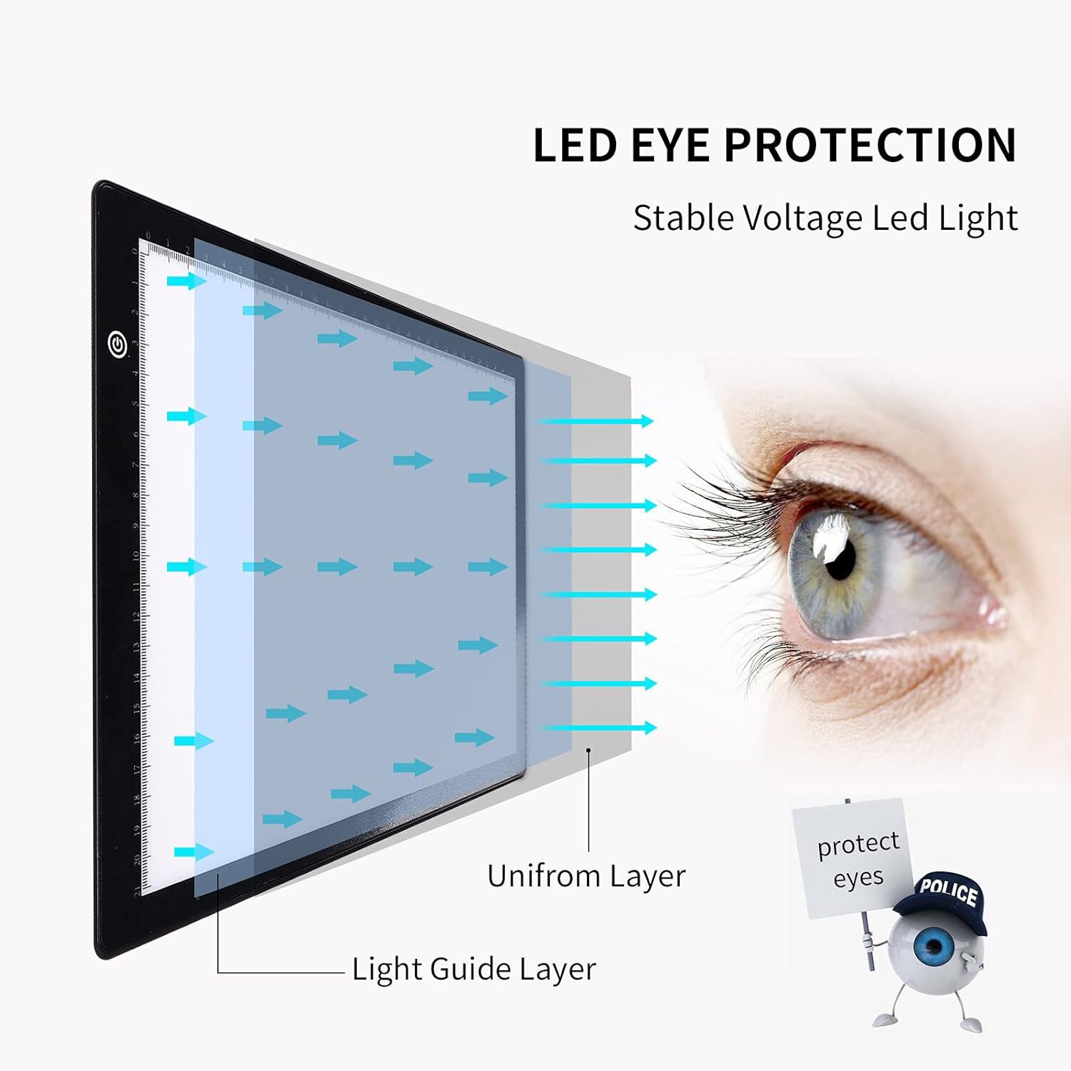 Placa de desen cu lumina A4, Ydene®, Set Cutie Luminoasa LED A4, Placa ...