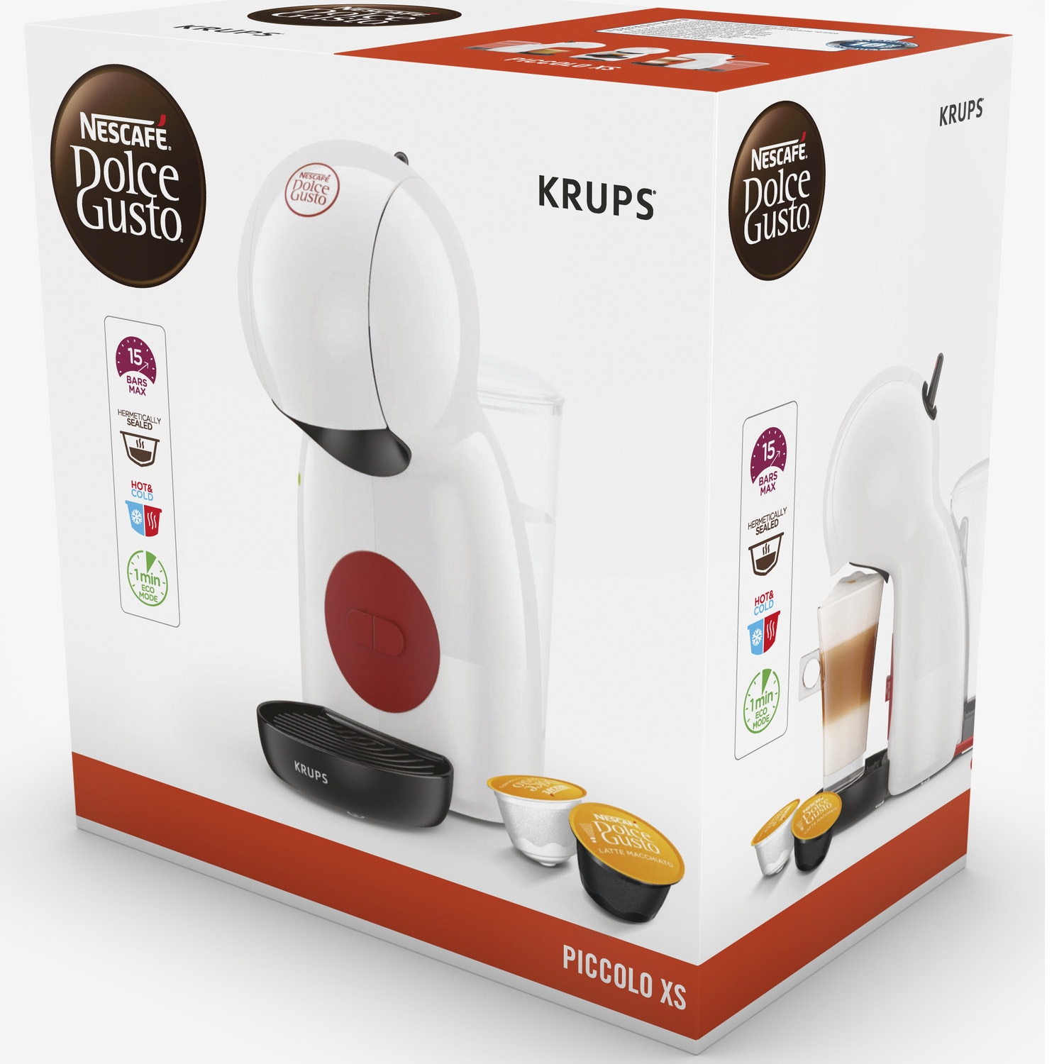 Espressor cu capsule Krups NESCAFÉ® Dolce Gusto® Piccolo XS KP1A3AF0 ...
