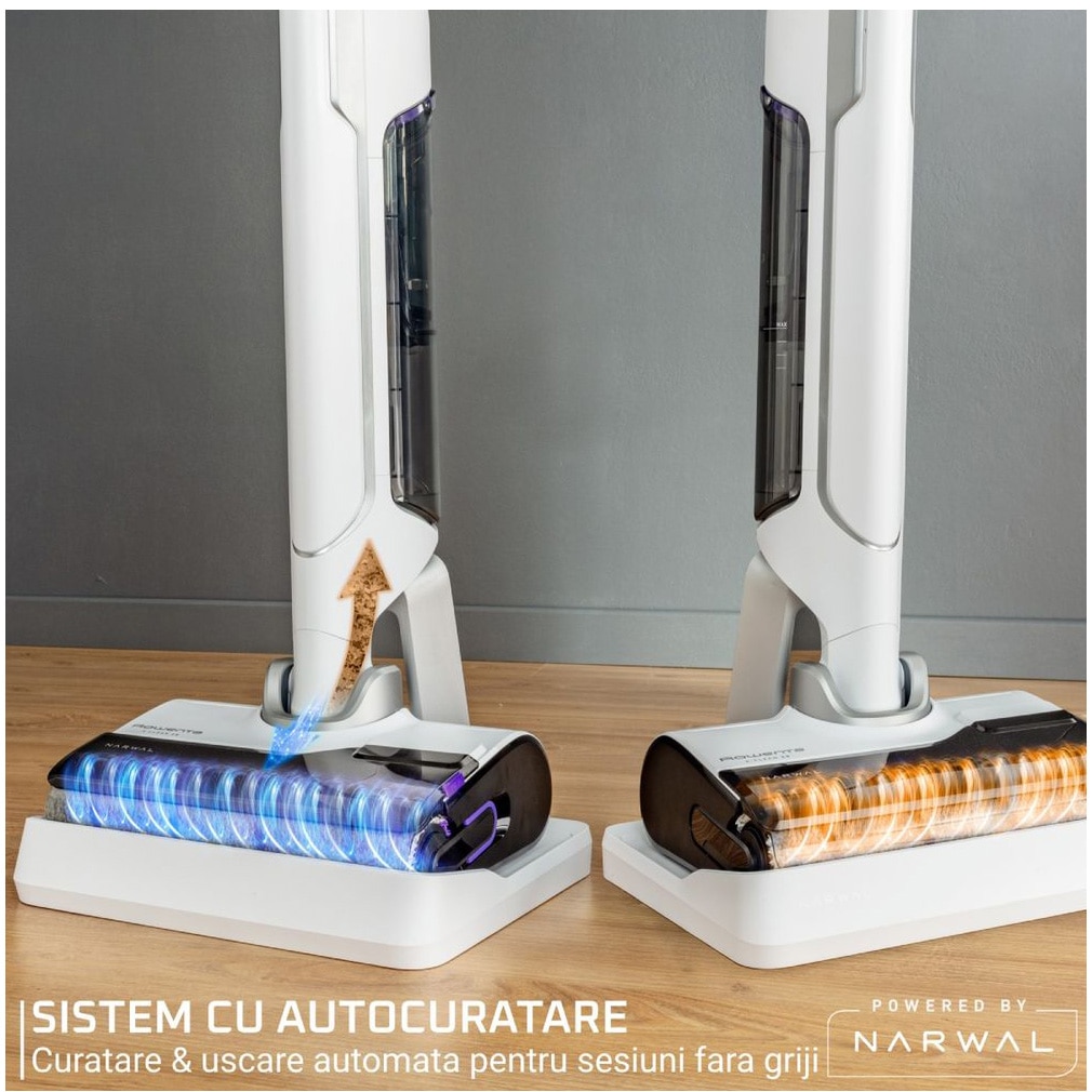 Aspirator vertical fara fir cu spalare Rowenta X-Clean 10 GZ7540WO ...