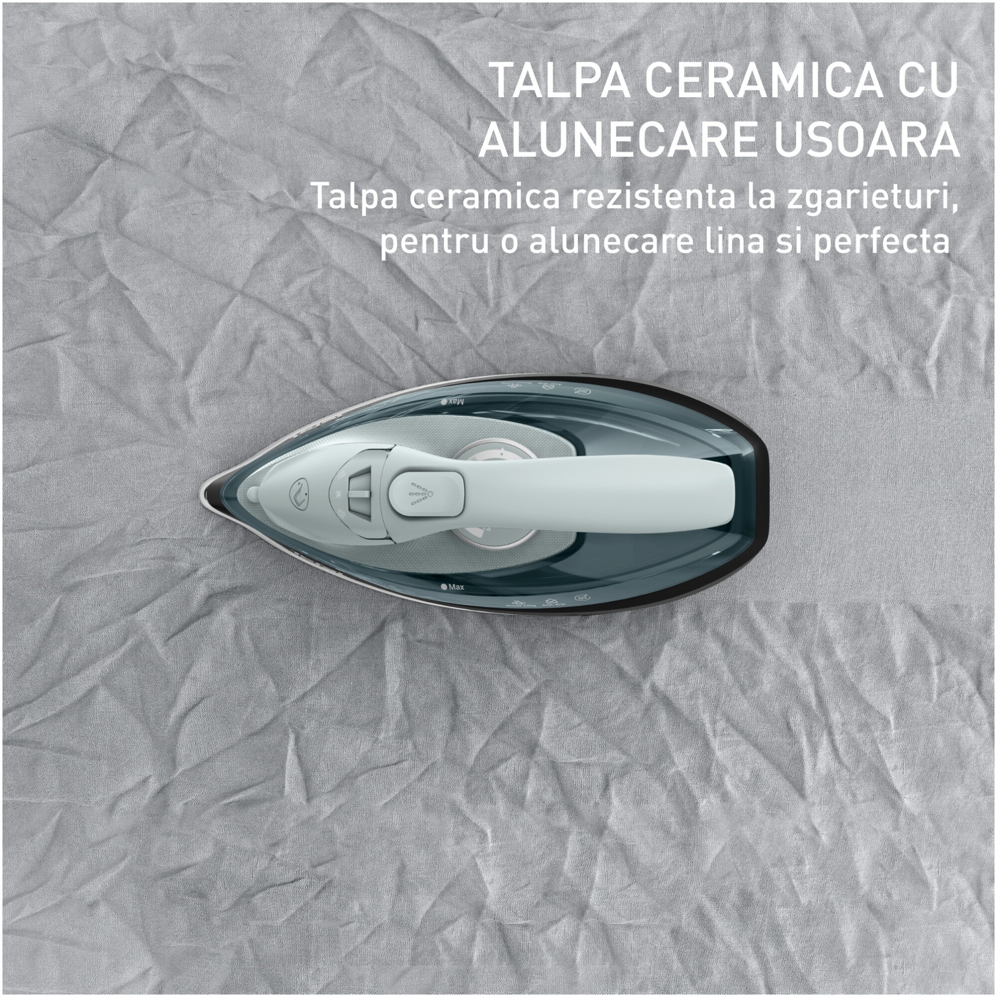 Fier de calcat fara fir Tefal Freemove Power FV6670E0, 2600W, jet abur ...