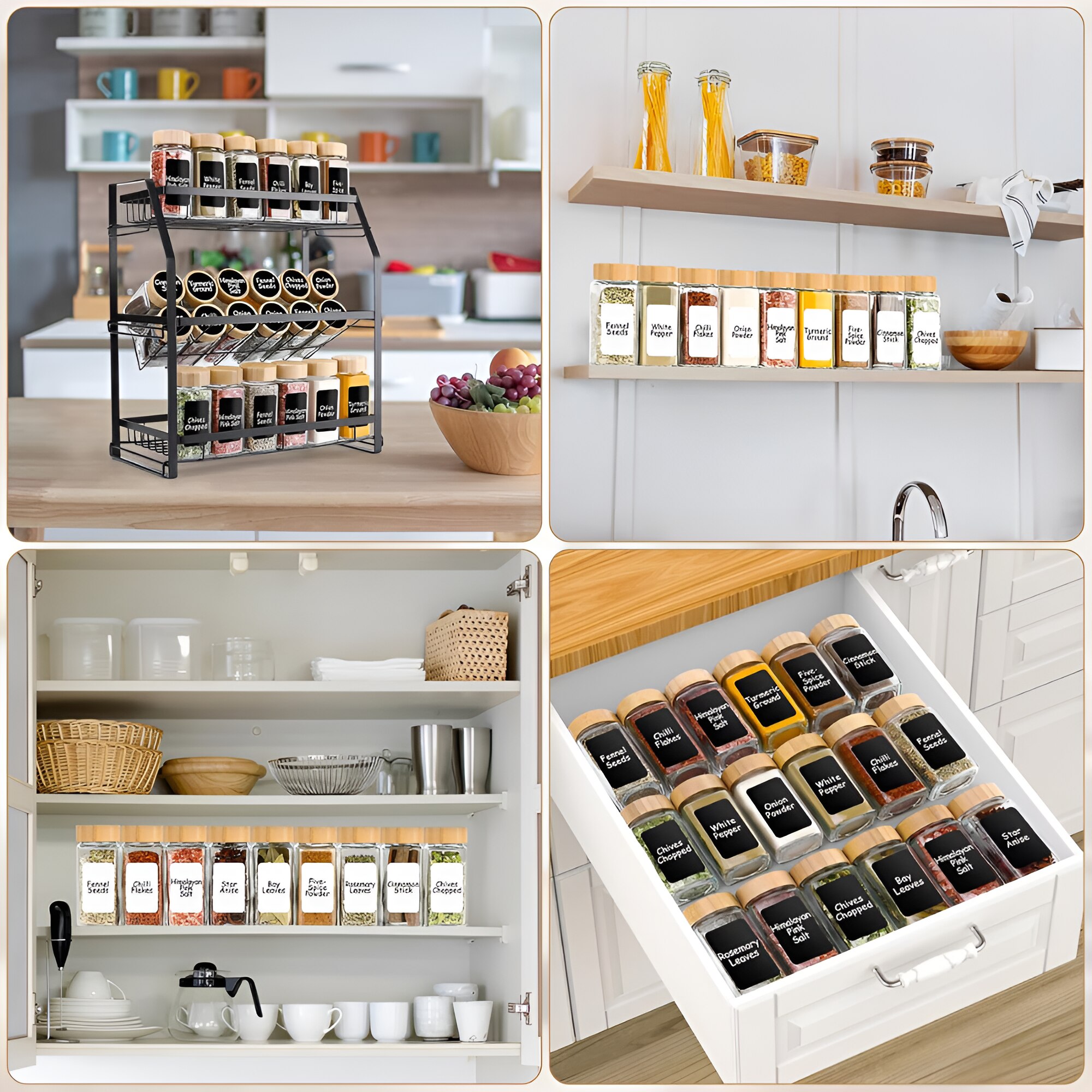 Set recipiente pentru condimente Salestore.ro®, organizator condimente ...