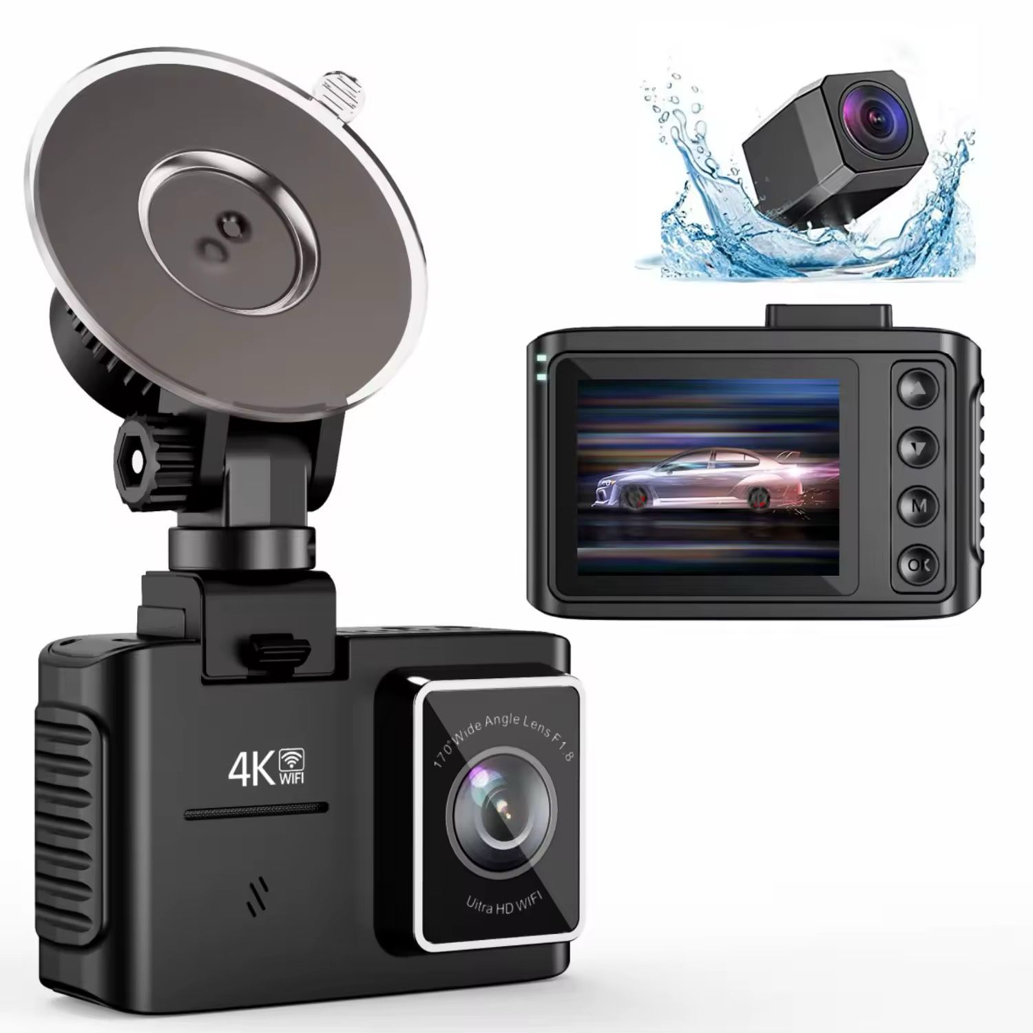 Camera Video Auto DVR/Dash Cam A13 AMYMAT Dash Cam Full HD 4K UHD WI-FI ...