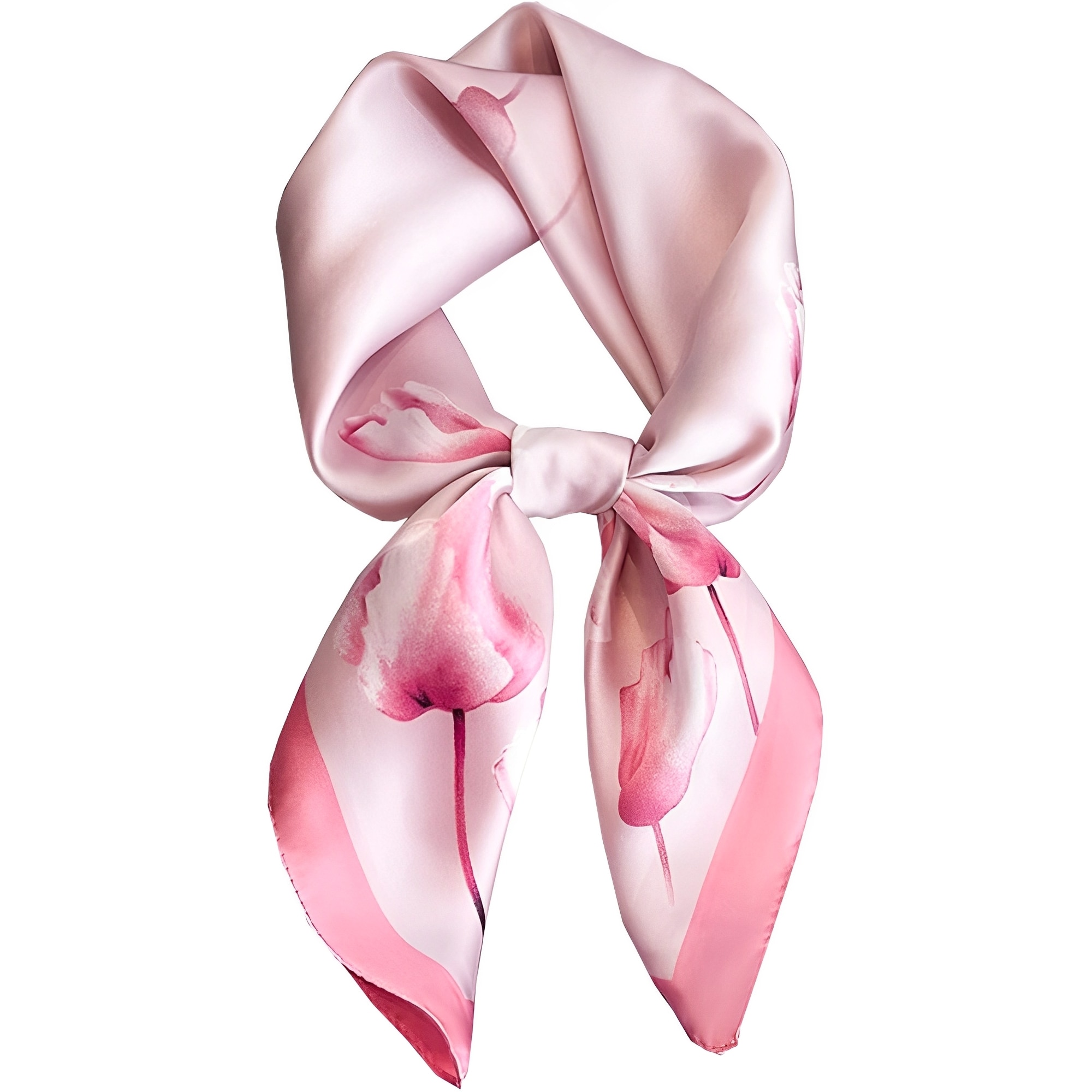 Esarfa dama TREXORA, matase, roz, 70x70cm, elegant - eMAG.ro