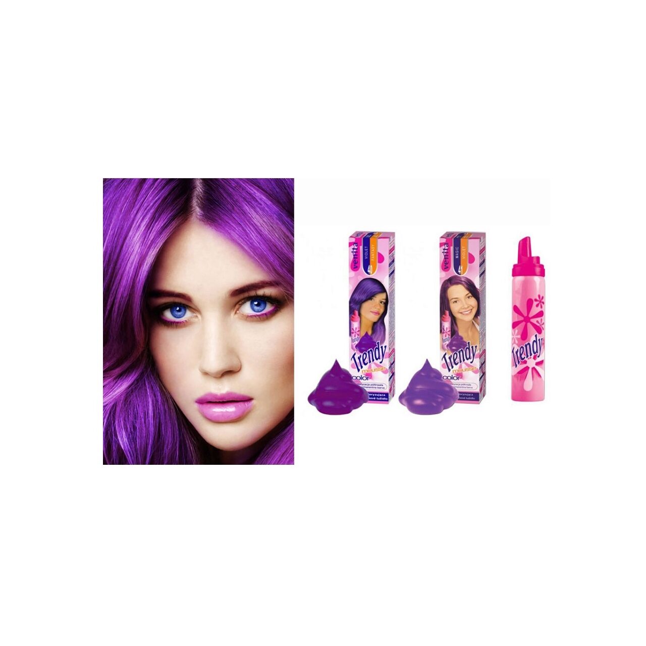 Spuma coloranta de par Trendy, Venita, nr 40, Violet Fantasy, mov ...