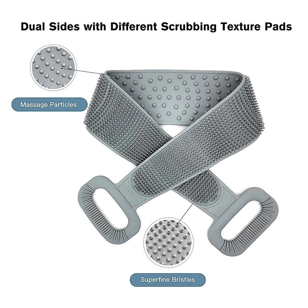 Perie de dus din silicon, 76cm, multicolor, set cu perie de masaj ...