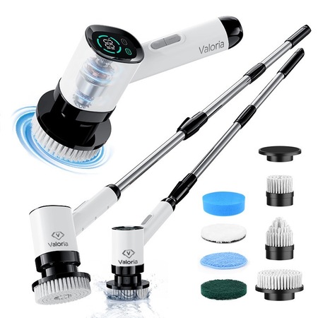 Perie Electrica Rotativa Valoria 30W, Maner Extensibil 129cm, Baterie ...