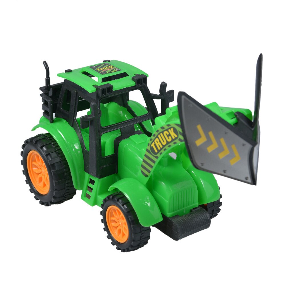 Tractor cu plug, utilaj jucarie pentru deszapezire, Maxx, verde, 24 cm ...