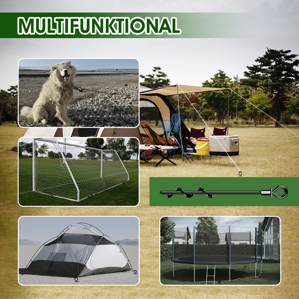 Set de 4 ancore de pamant din otel inoxidabil- Ancoraje pentru ...