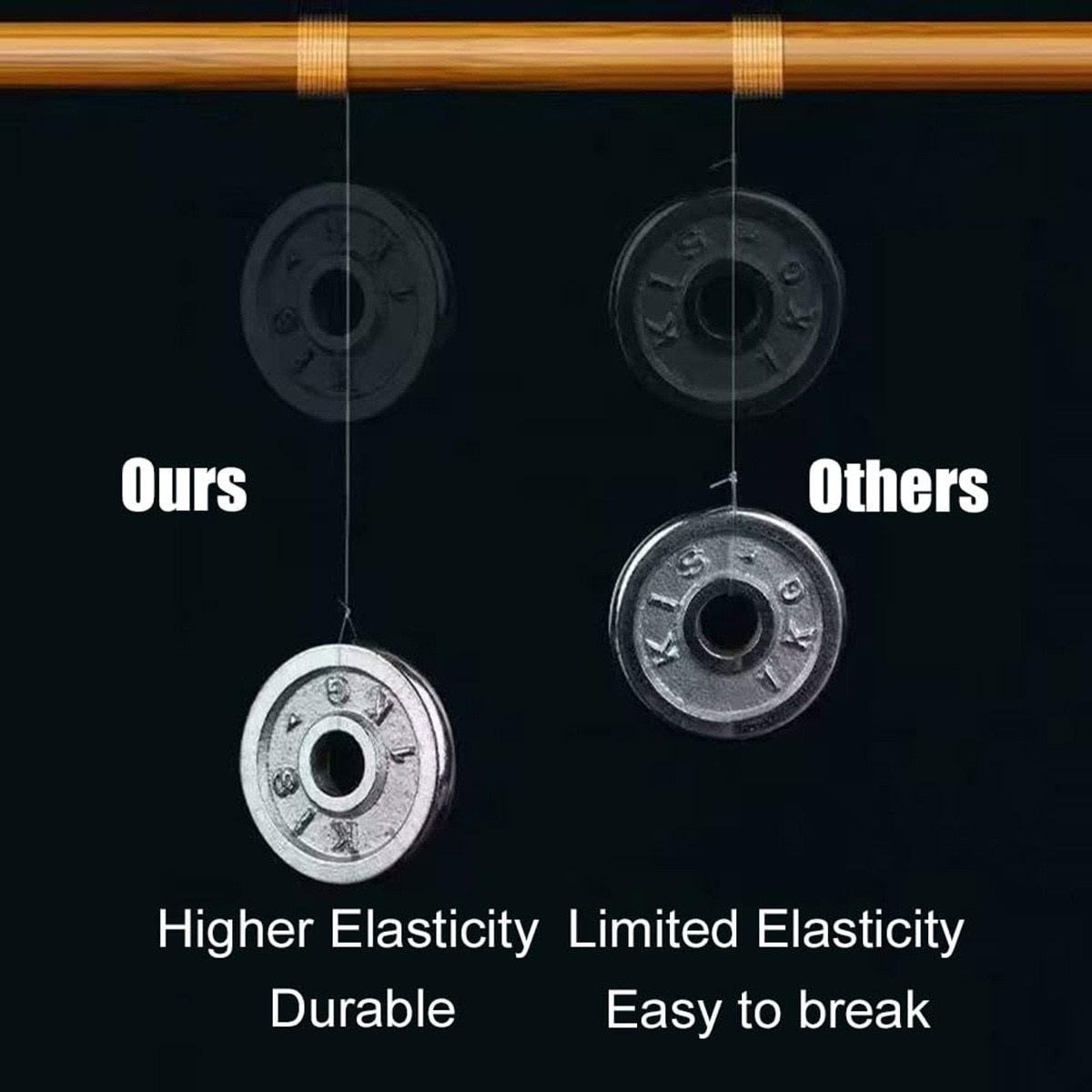 Set de fire elastice transparente, 3 role, 0.5mm/0.6mm/1.0mm, 18/10/5m ...
