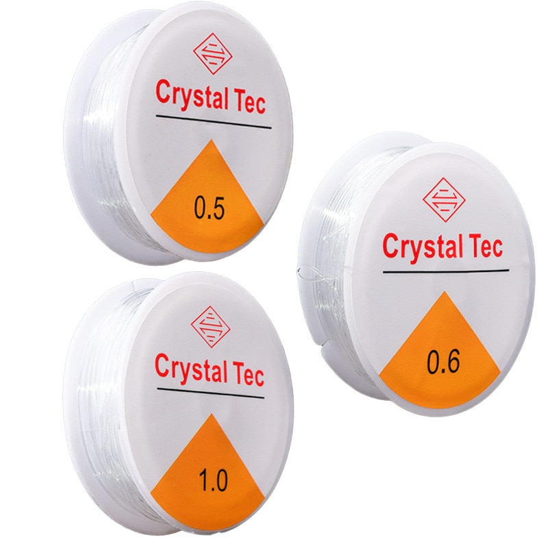 Set de fire elastice transparente, 3 role, 0.5mm/0.6mm/1.0mm, 18/10/5m ...
