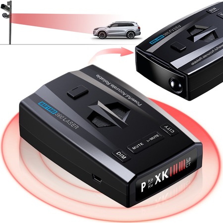 Detector de Radar Profesional, Noonedibs, 16 benzi, detectie laser la ...