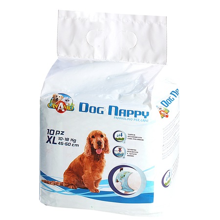 Scutece pentru caini Dog Nappy, XL, 10-18 kg, 45-50 cm, 10 buc - eMAG.ro