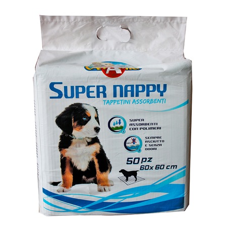 Абсорбираща подложка Super Nappy, 60x60 см, 50 броя - eMAG.bg