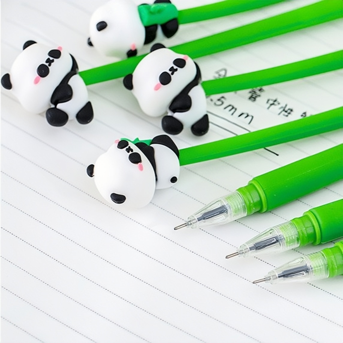 Pix Wobble Panda, 3 stiluri, design dragut, gel negru, 0.5mm - eMAG.ro