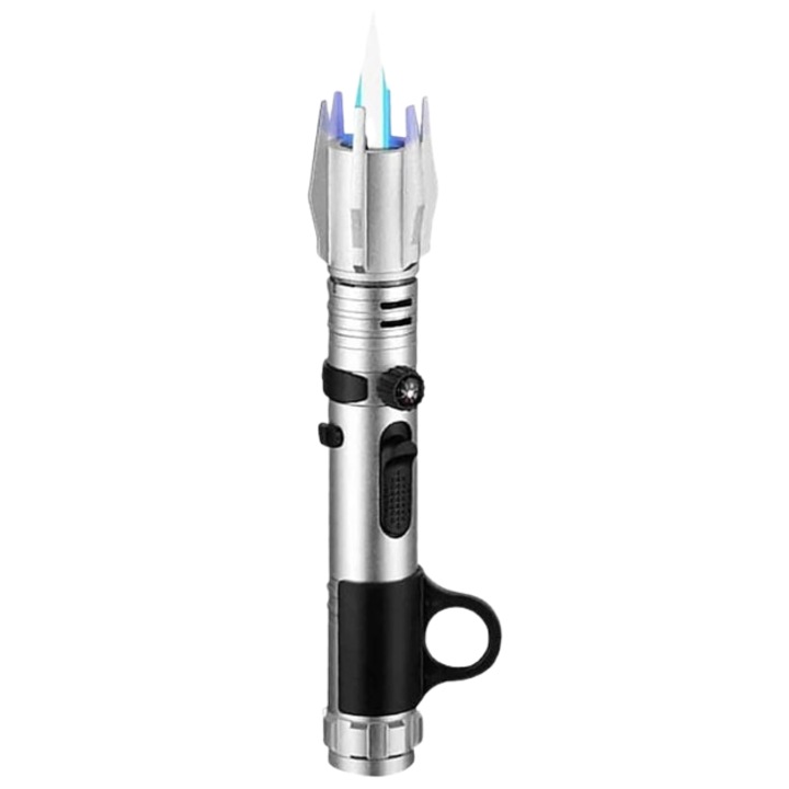 Arzator portabil cu gaz, anti-vant, reincarcabila, forma de sabie laser ...