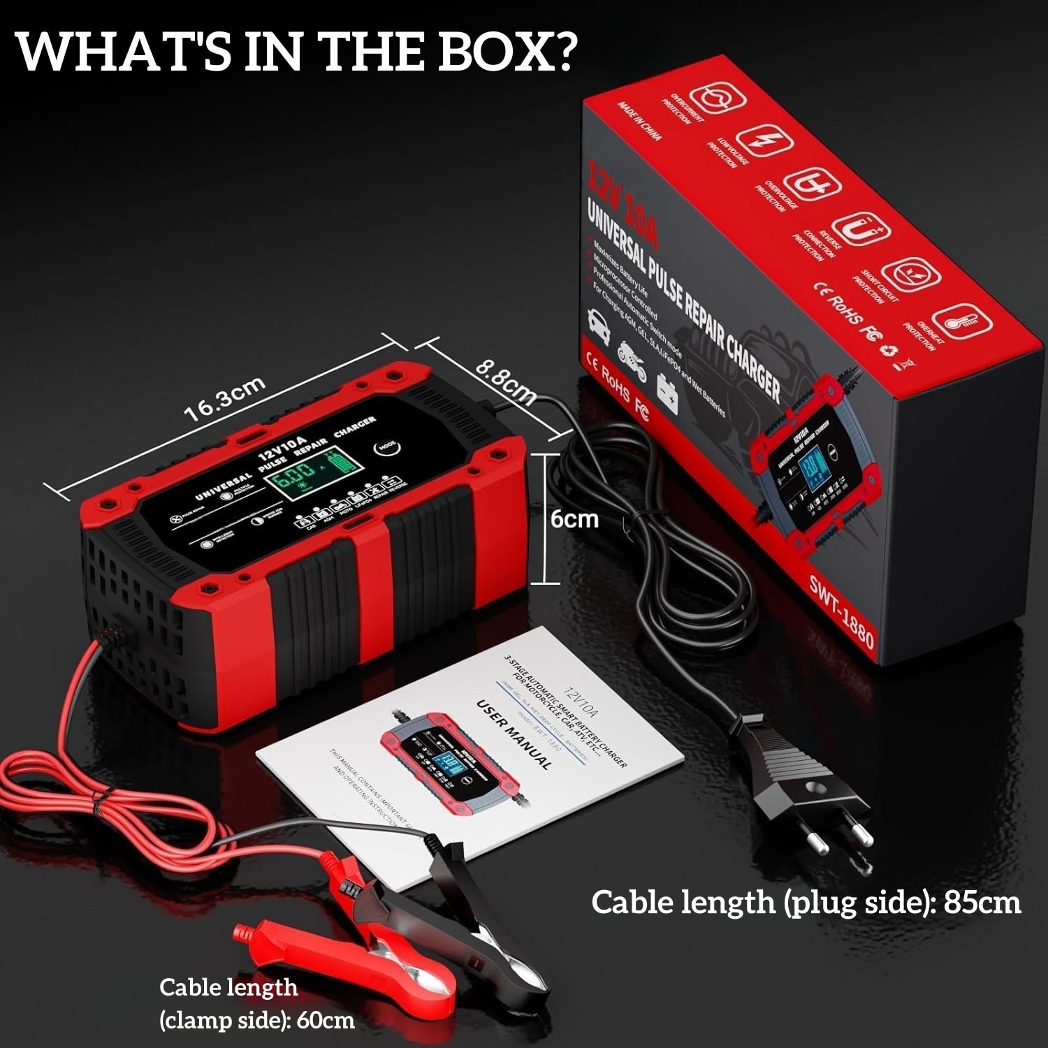 Starter auto multifunctional, 6 moduri, Incarcare rapida, 12V/10A ...