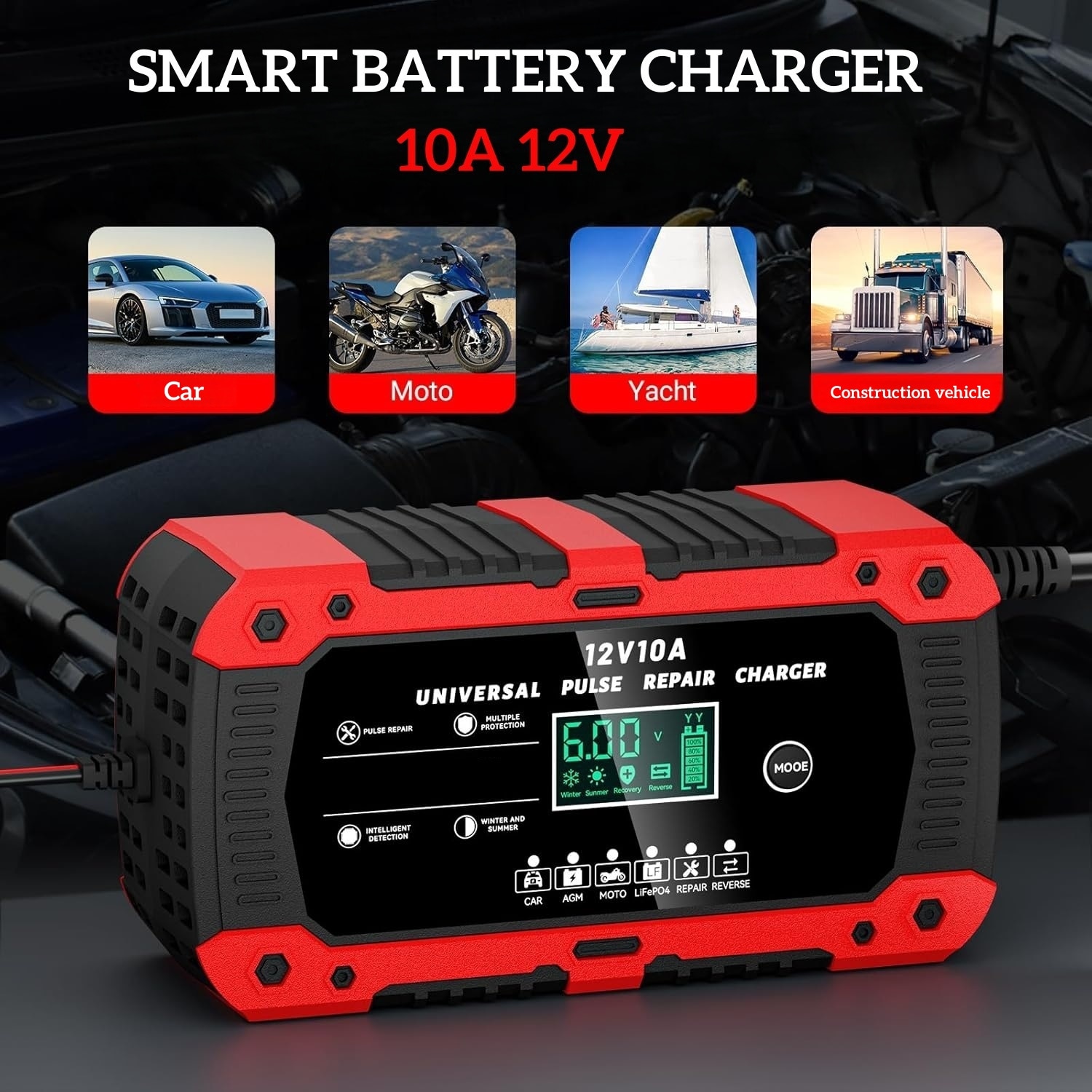 Starter auto multifunctional, 6 moduri, Incarcare rapida, 12V/10A ...