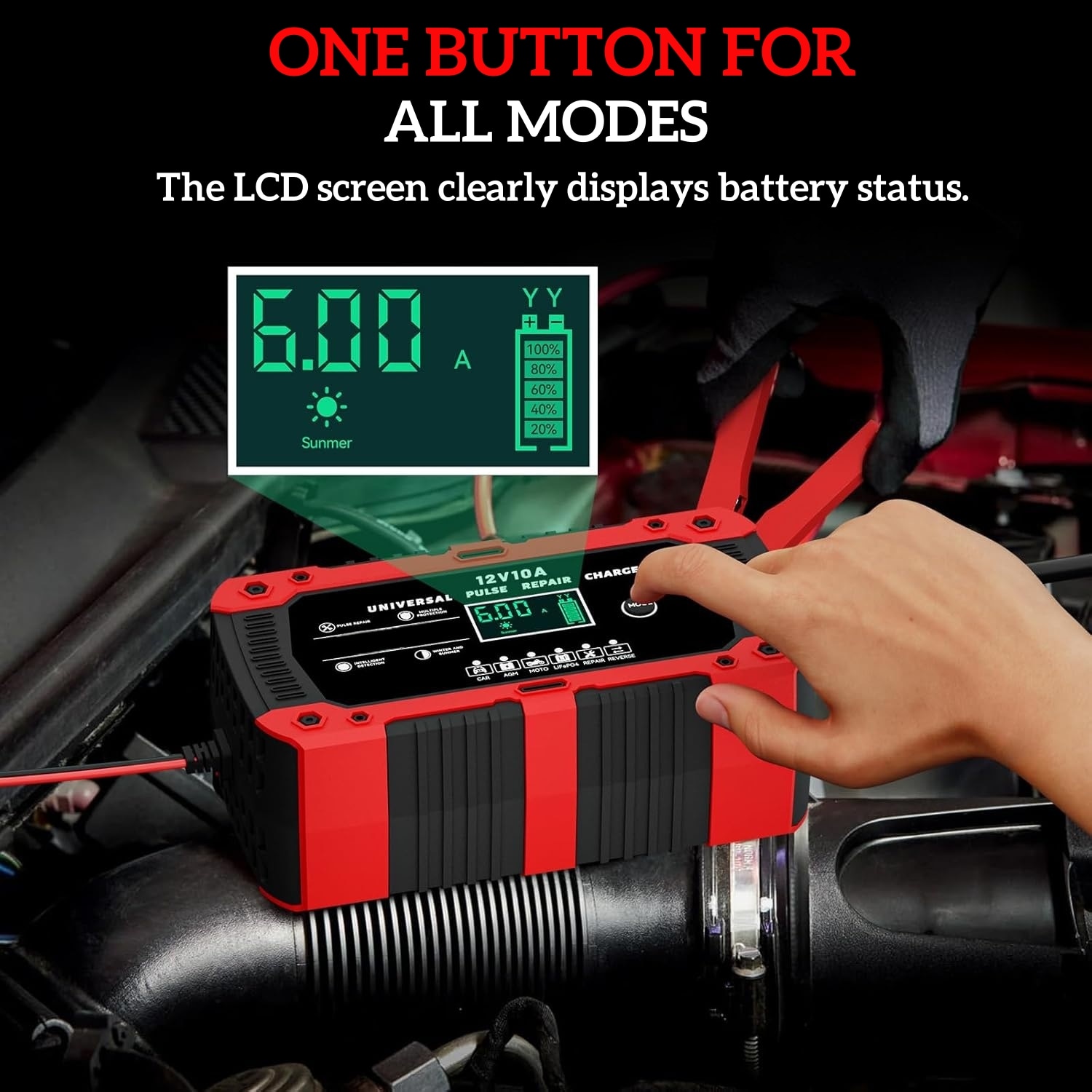 Starter auto multifunctional, 6 moduri, Incarcare rapida, 12V/10A ...