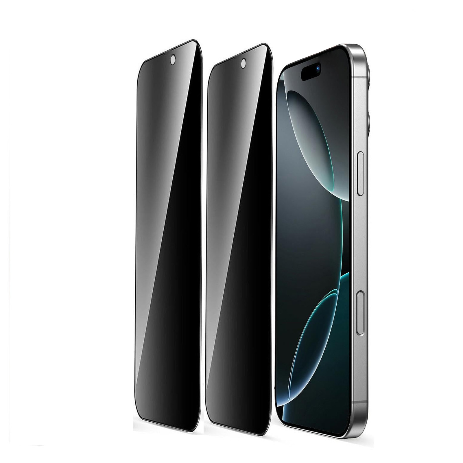 Set 2 Folie Protectie Privacy compatibila cu iPhone16 pro max, Sticla ...