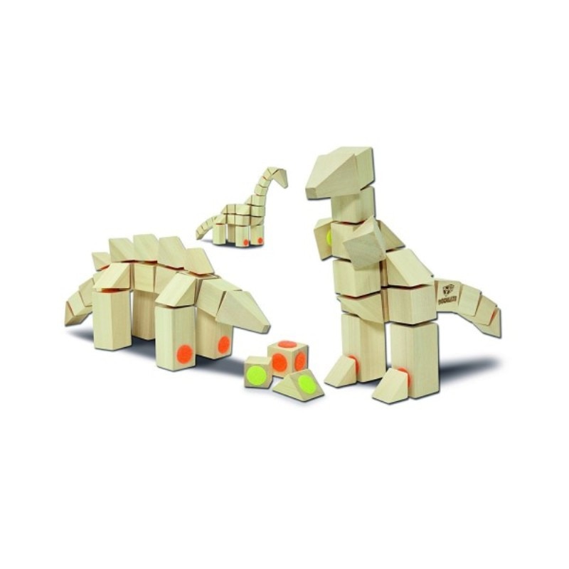 Puzzle 3D din lemn Beluga DOCKLETS 58010, Dinozaur - eMAG.ro
