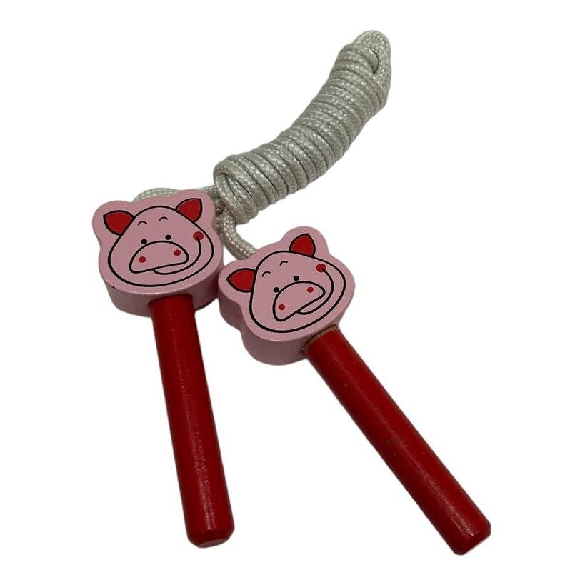 Coarda de Sarit pentru Copii, din Sfoara cu Maner de Lemn, 2.4 m, Model ...