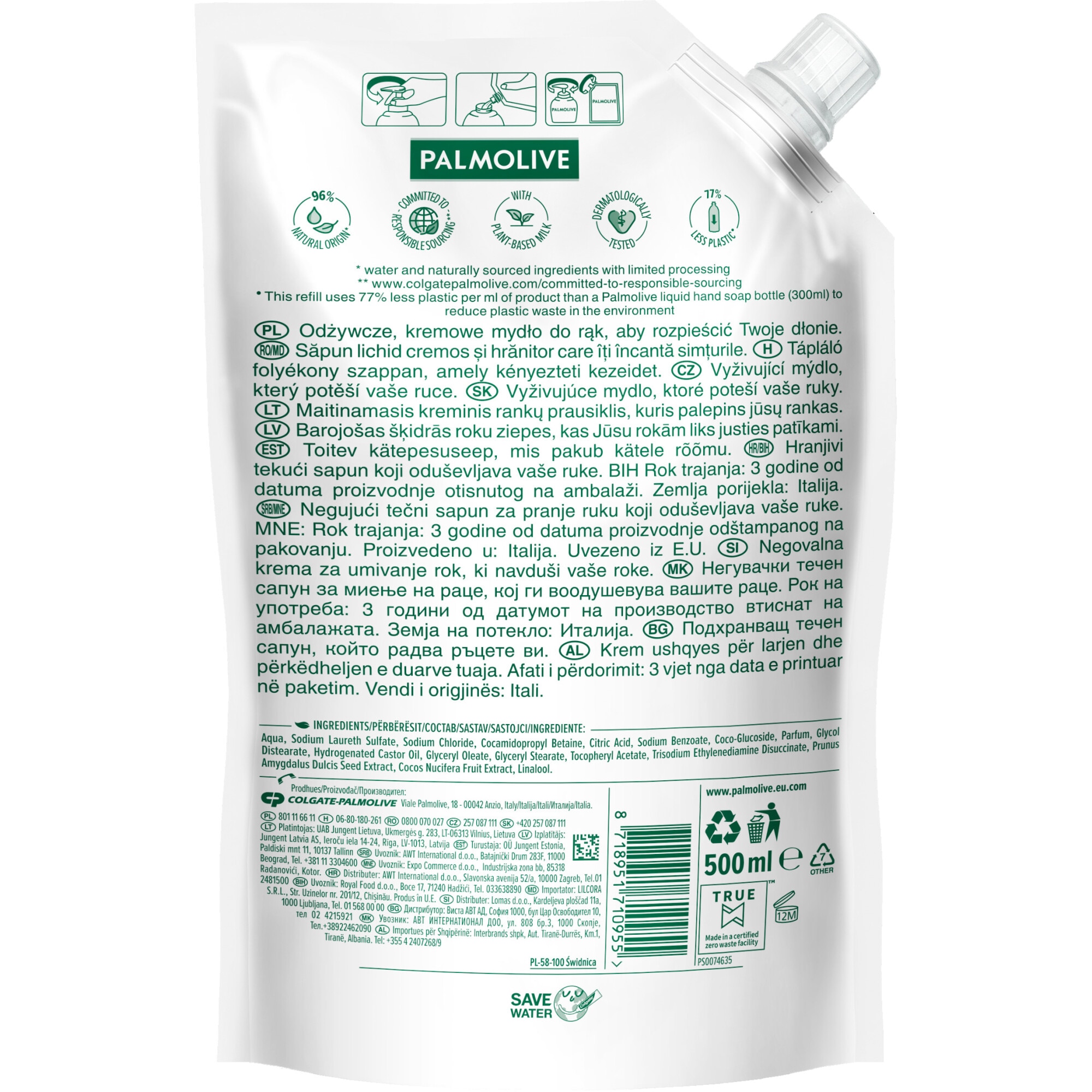 Sapun lichid Palmolive Naturals Coconut & Milk Doypack 500 ml - eMAG.ro
