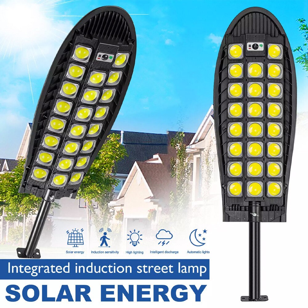 Set 6 Lampi Solare Stradale cu 20 LED COB, OPTIM SOLUTION, Iluminare 8 ...