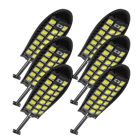 Set 6 Lampi Solare Stradale cu 20 LED COB, OPTIM SOLUTION, Iluminare 8 ...