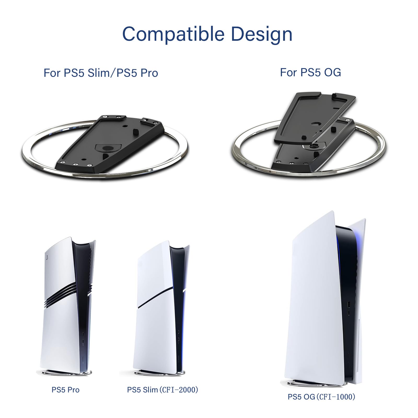 Suport vertical PS5 Slim, design minimalist, baza antiderapanta ...