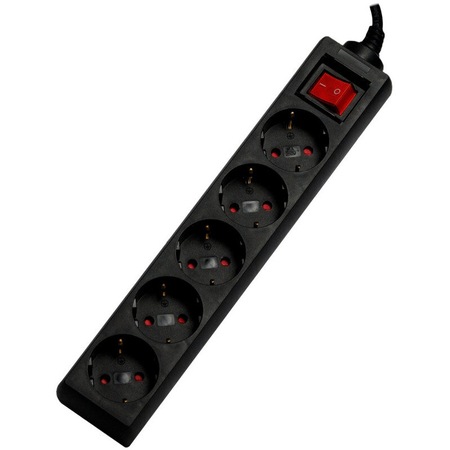 Priza cu protectie prelungitor 5 prize 1.8m Spacer Defender - eMAG.ro