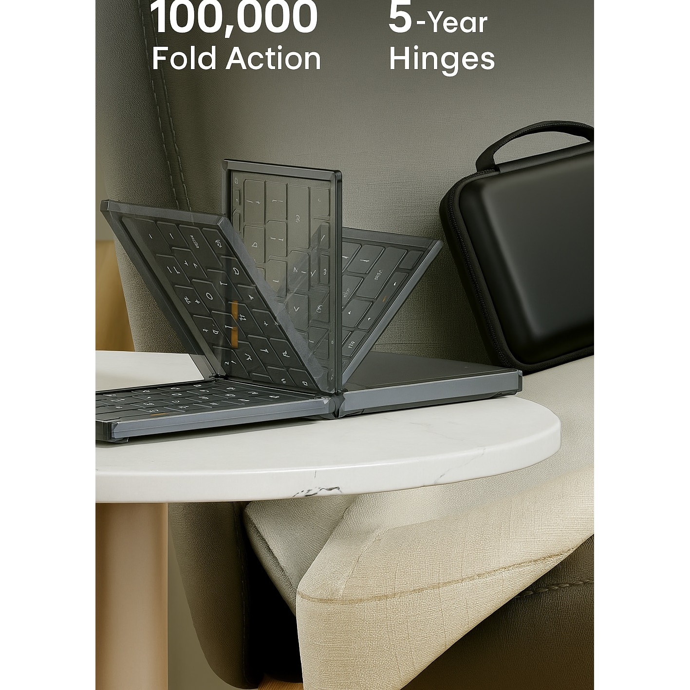 Set Tastatura si Mouse ProtoArc XKM01, Wireless, Pliabil, Bluetooth ...