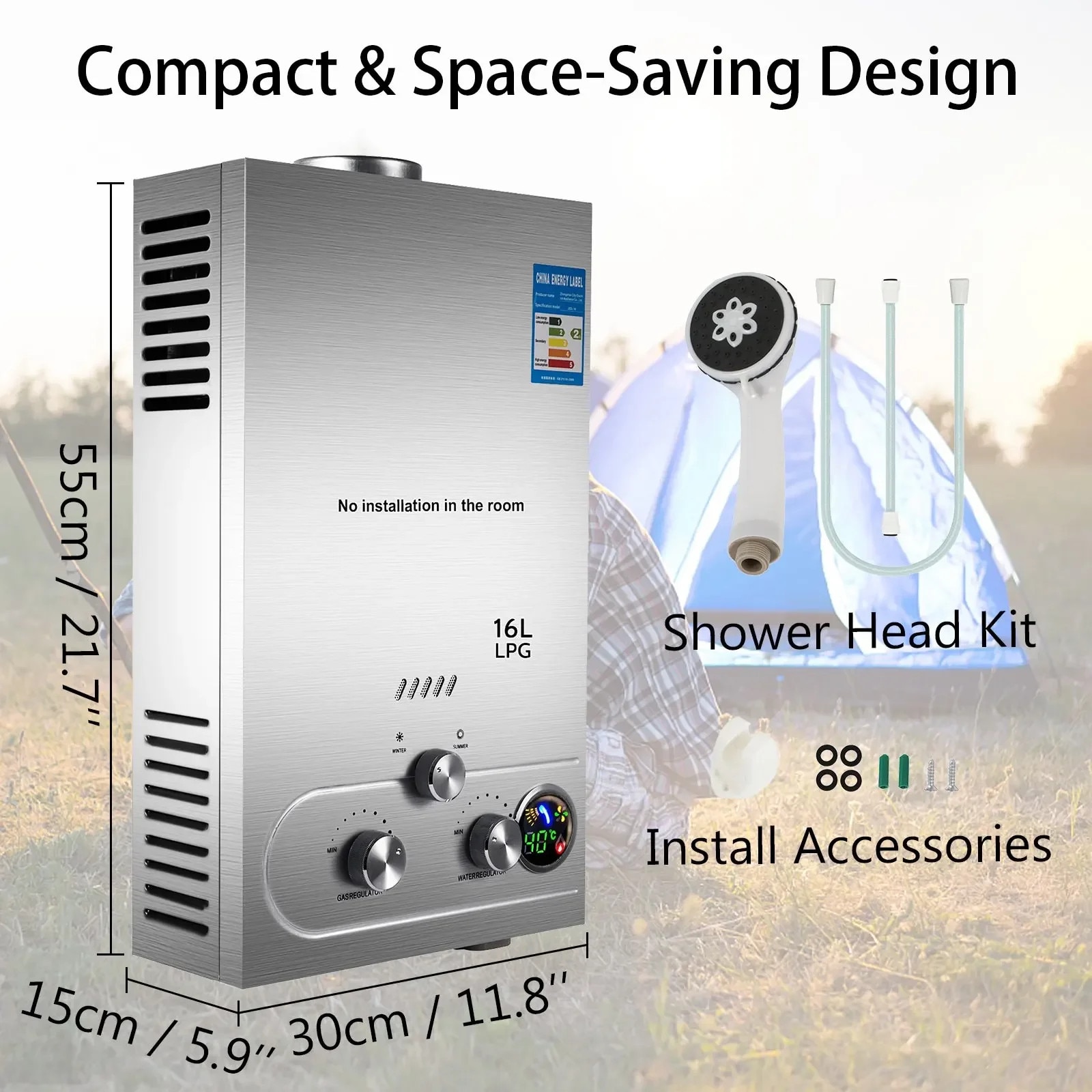 Incalzitor instant apa, 16L, 32KW, constructie din otel inoxidabil ...