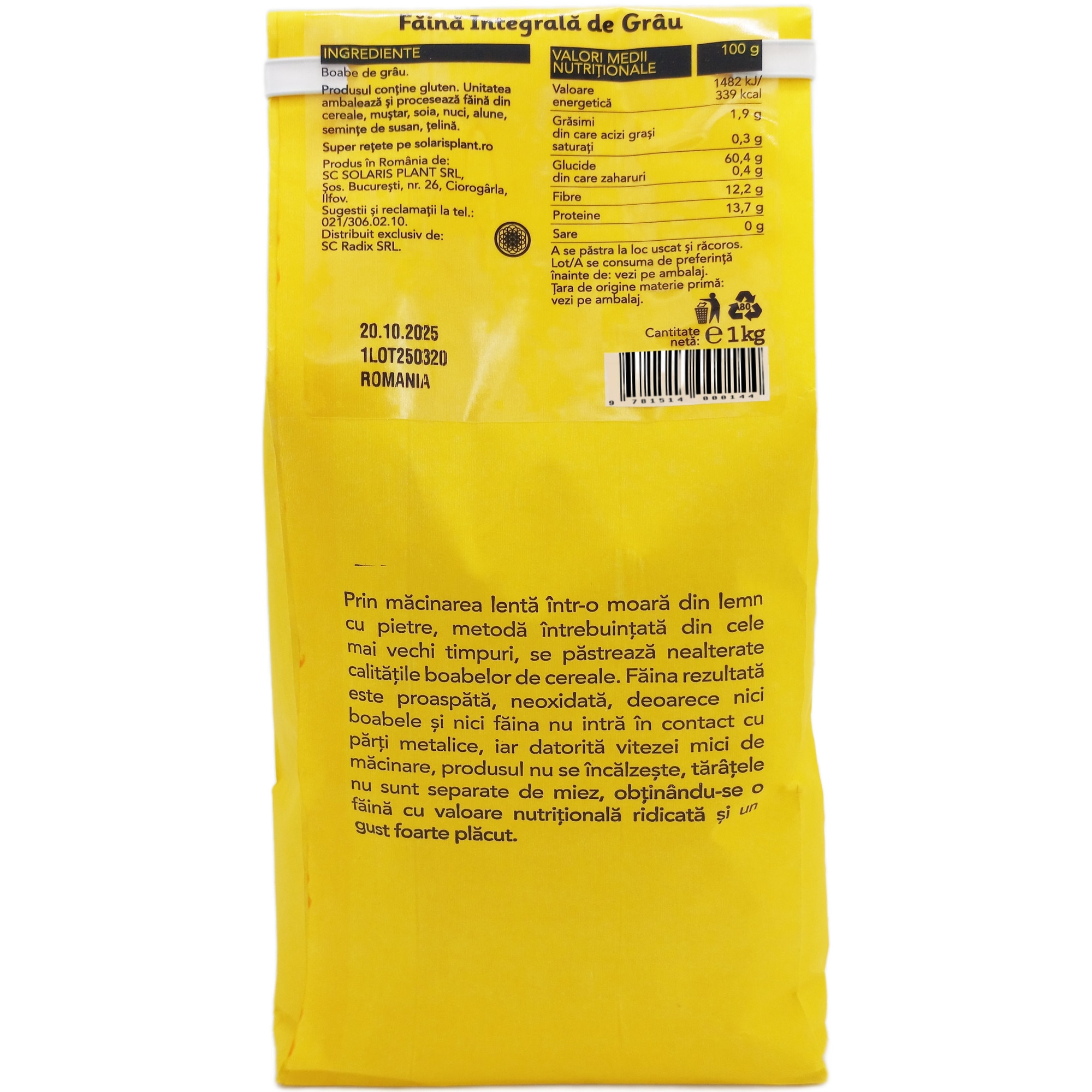 Faina integrala de Grau romanesc 100% natural, macinata lent pe moara ...