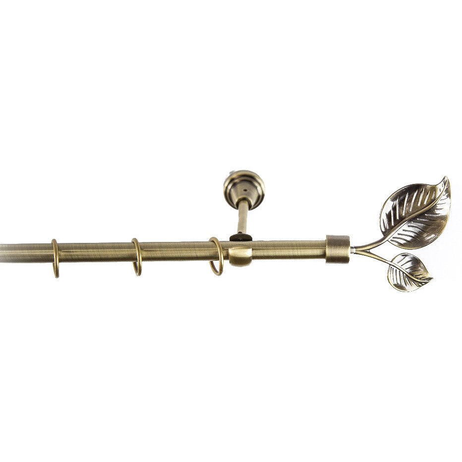 Galerie metalica 240 cm pentru perdele, simpla, model Frunza, grosime ...