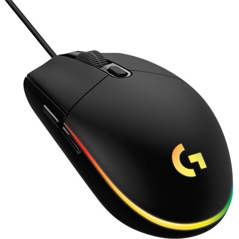 Mouse gaming Logitech G102 Lightsync, 8000 DPI, RGB, Negru, 6 butoane ...