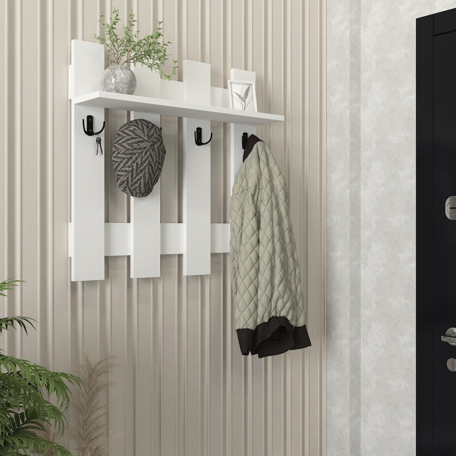 Cuier Elegant, Pure Craft, UnicUtil, 70 x 70 x 18 cm, Alb - eMAG.ro
